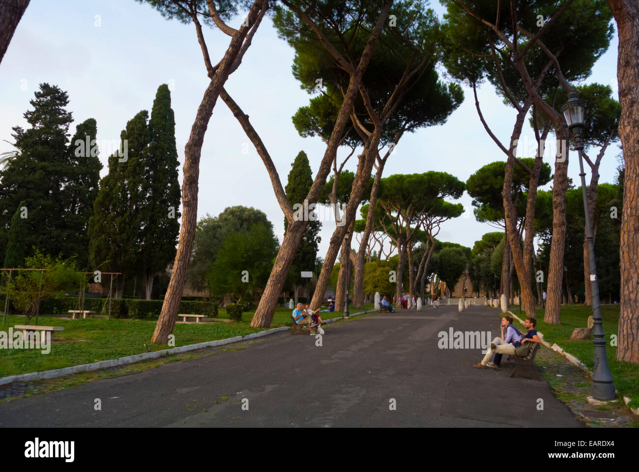 Parco delle Colle Oppio, park on one of the seven hills of Rome, Monti ...
