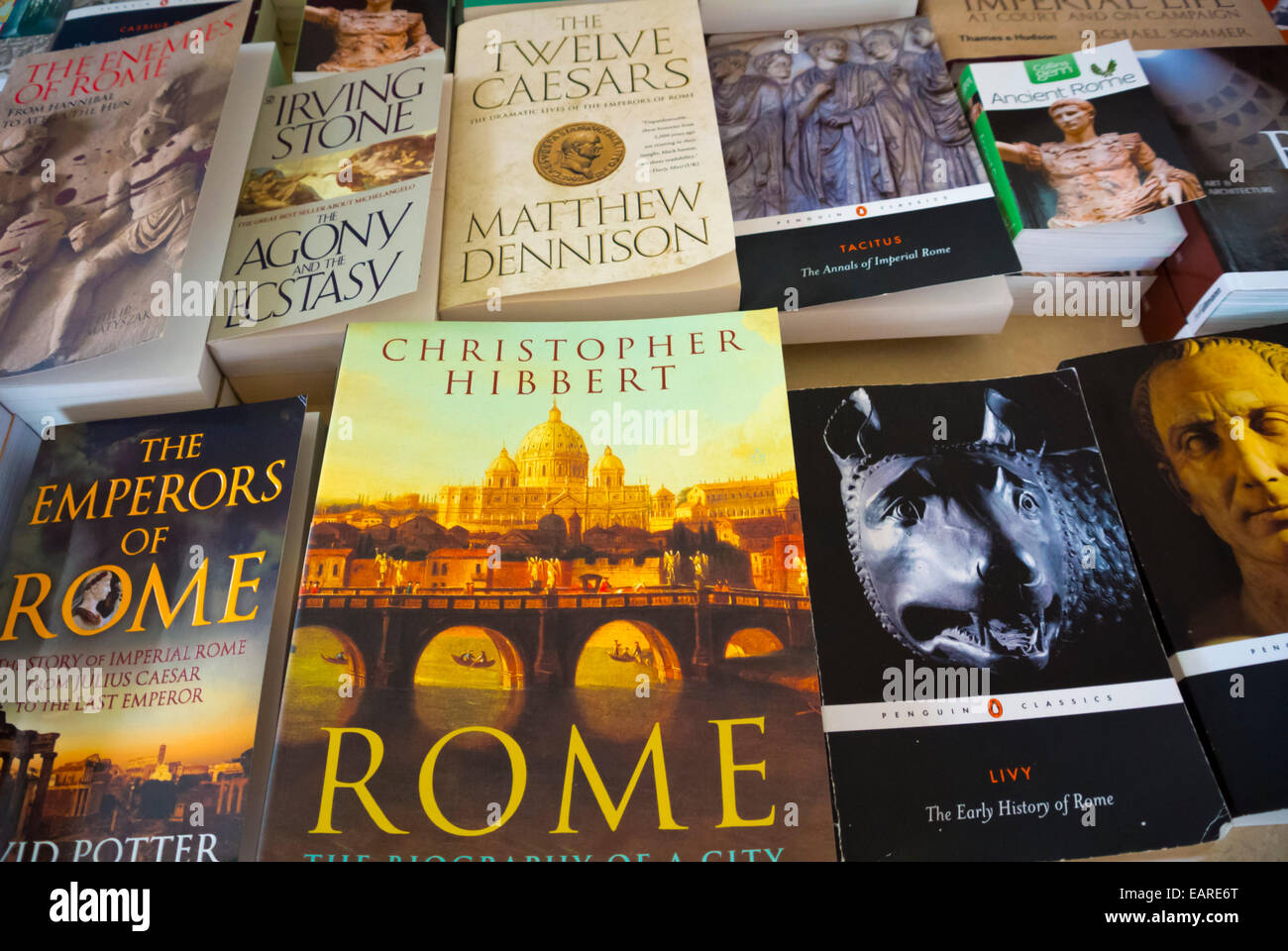 Books about Rome, Rome, Italy Stock Photo - Alamy