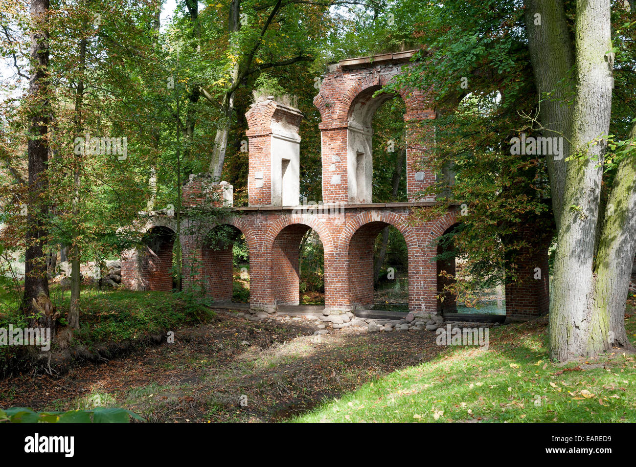 aqueduct in Arkadia Park, Gmina Nieborow, Lowicz County, Lodz ...
