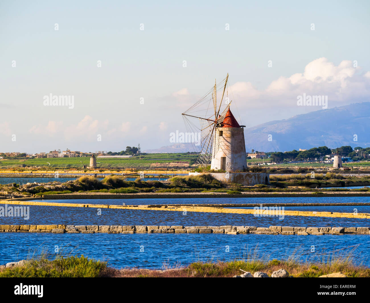 Ettore Infersa Saltworks windmill, Marsala, Laguna dello Stagnone ...