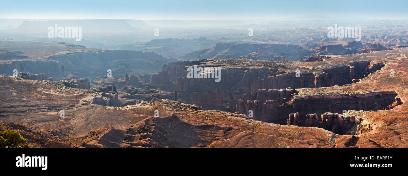 Rugged canyons of White Rim and The Maze, Island in the Sky plateau ...
