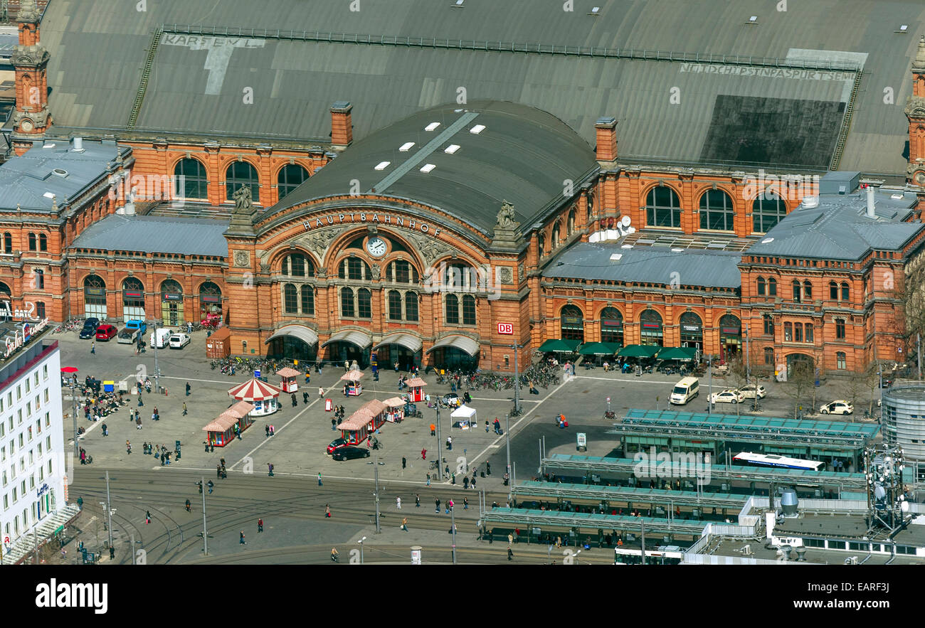 Aerial view, Bremen Central Station, Bremen, Bremen, Germany Stock ...