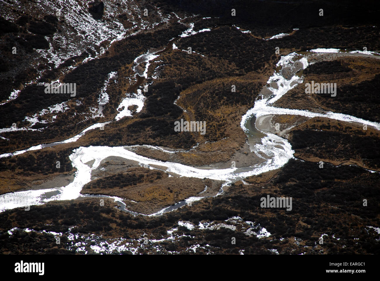 A mountain River in the Indian Himalayas in the state of Sikkim Stock ...