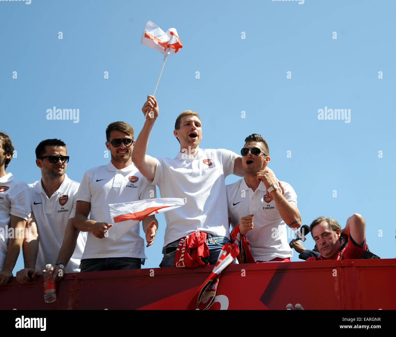 Scenes at the Arsenal FA Cup Victory Parade in North London Featuring ...