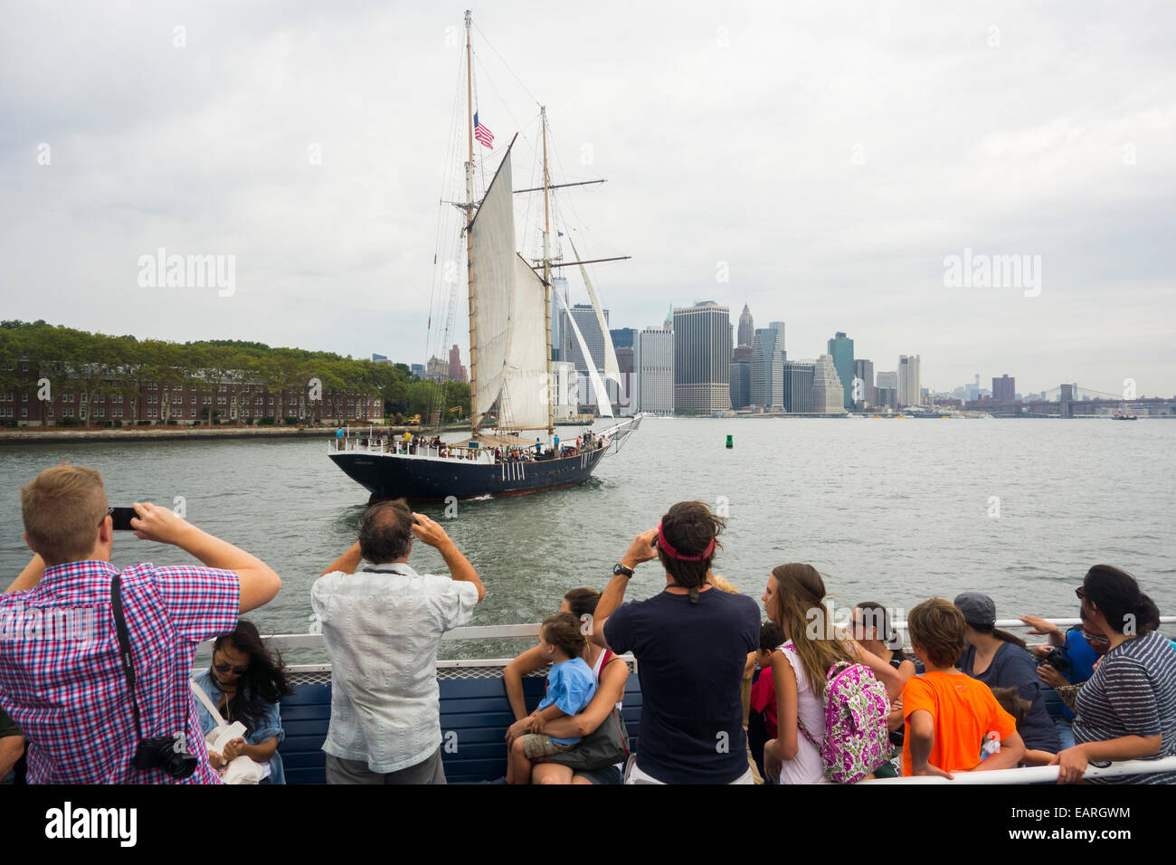 Governors Island ferry in New York City Stock Photo - Alamy