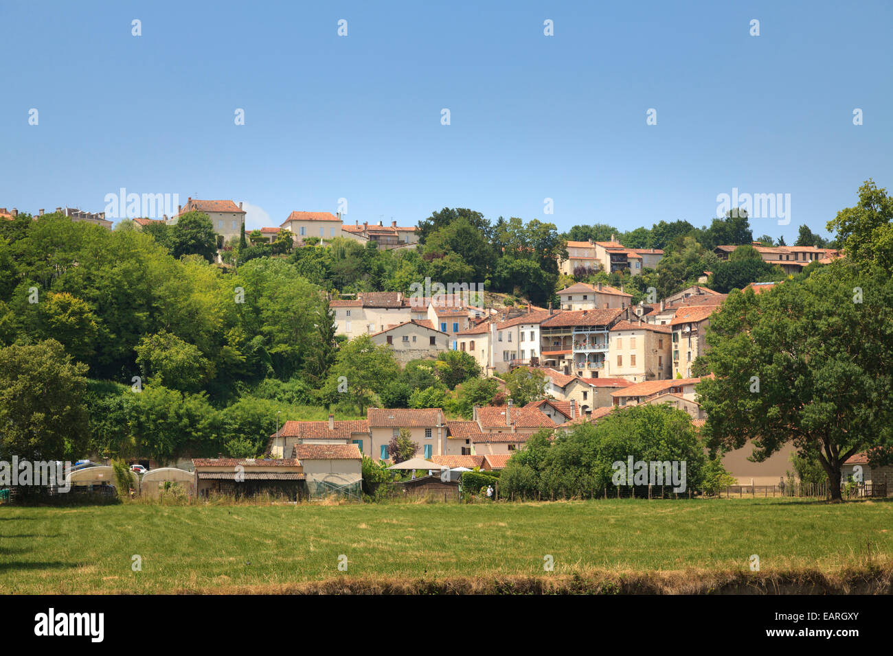 The village of Laprade Charente on the hillside Stock Photo - Alamy