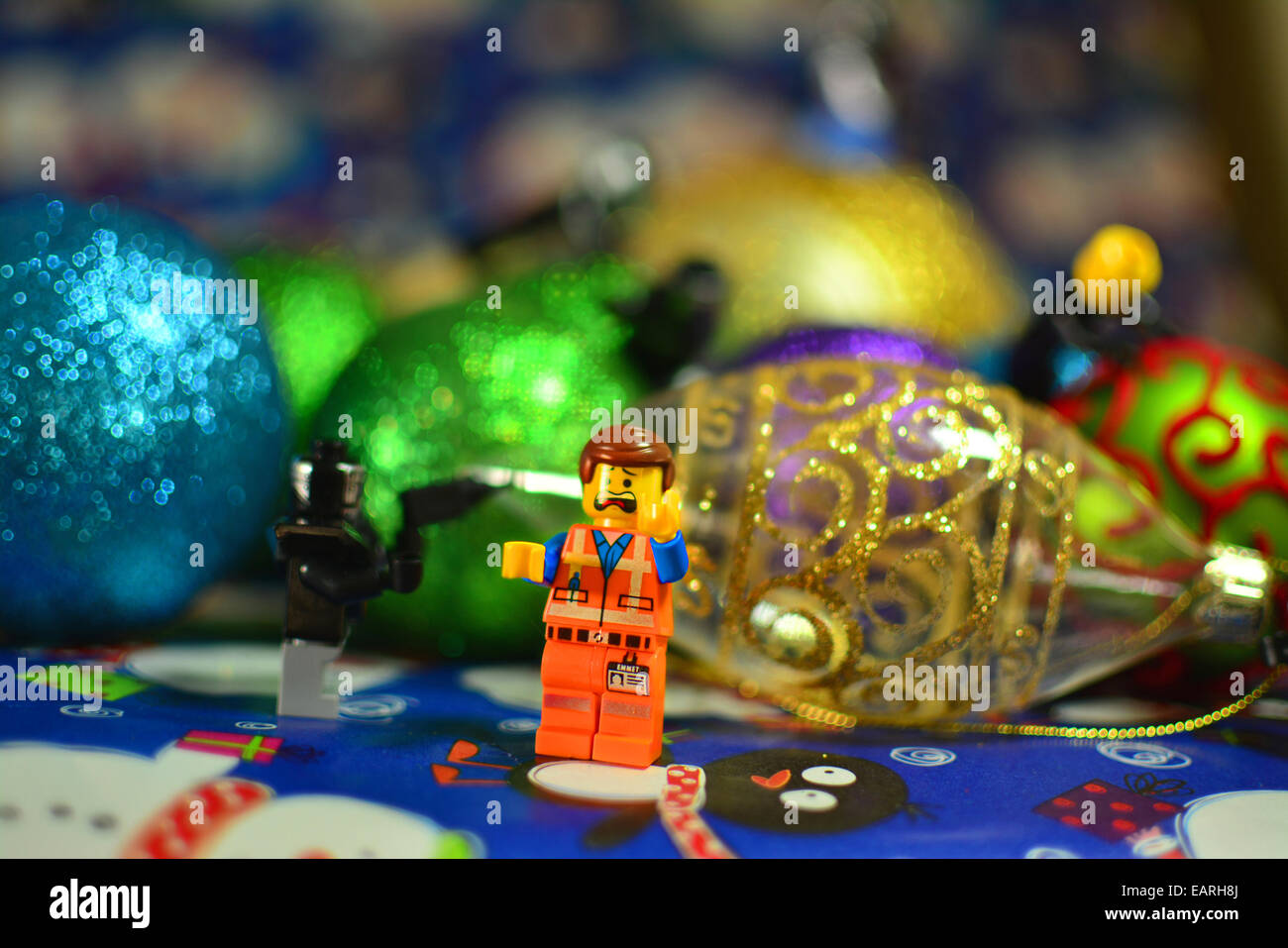 Lego figures in a christmas, festive scene Stock Photo - Alamy