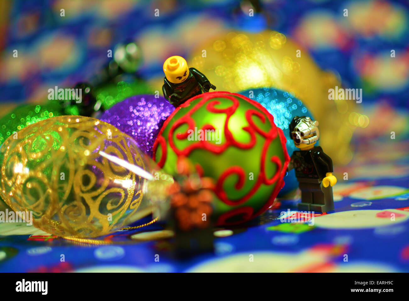 Lego figures in a christmas, festive scene Stock Photo - Alamy