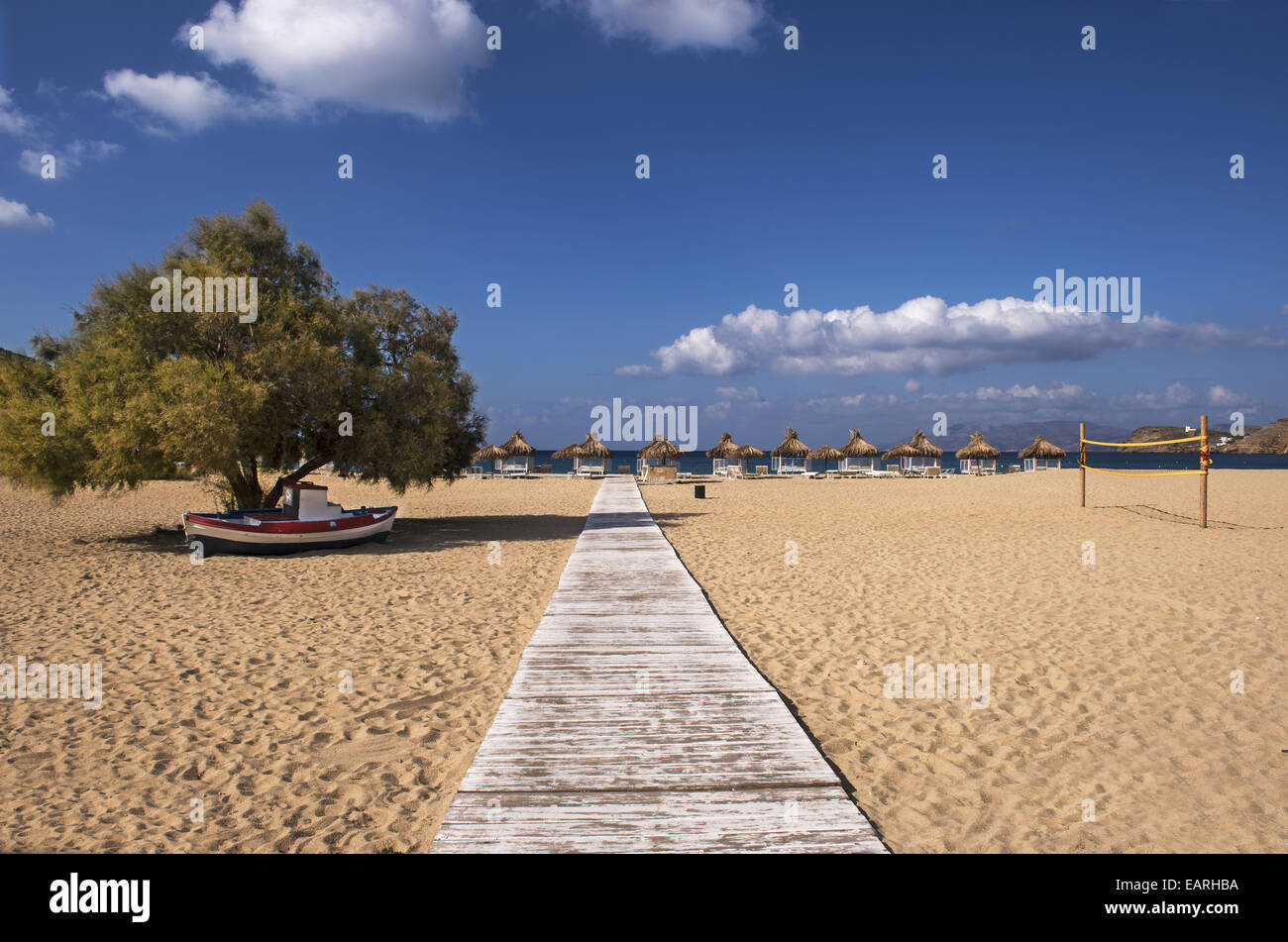 Mylopotas, an organized and most popular beach, renowned for its beach ...
