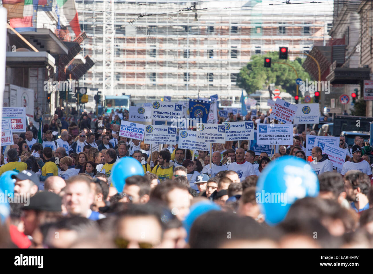 Rome, Italy. 20th Nov, 2014. About five thousand people demonstrated ...