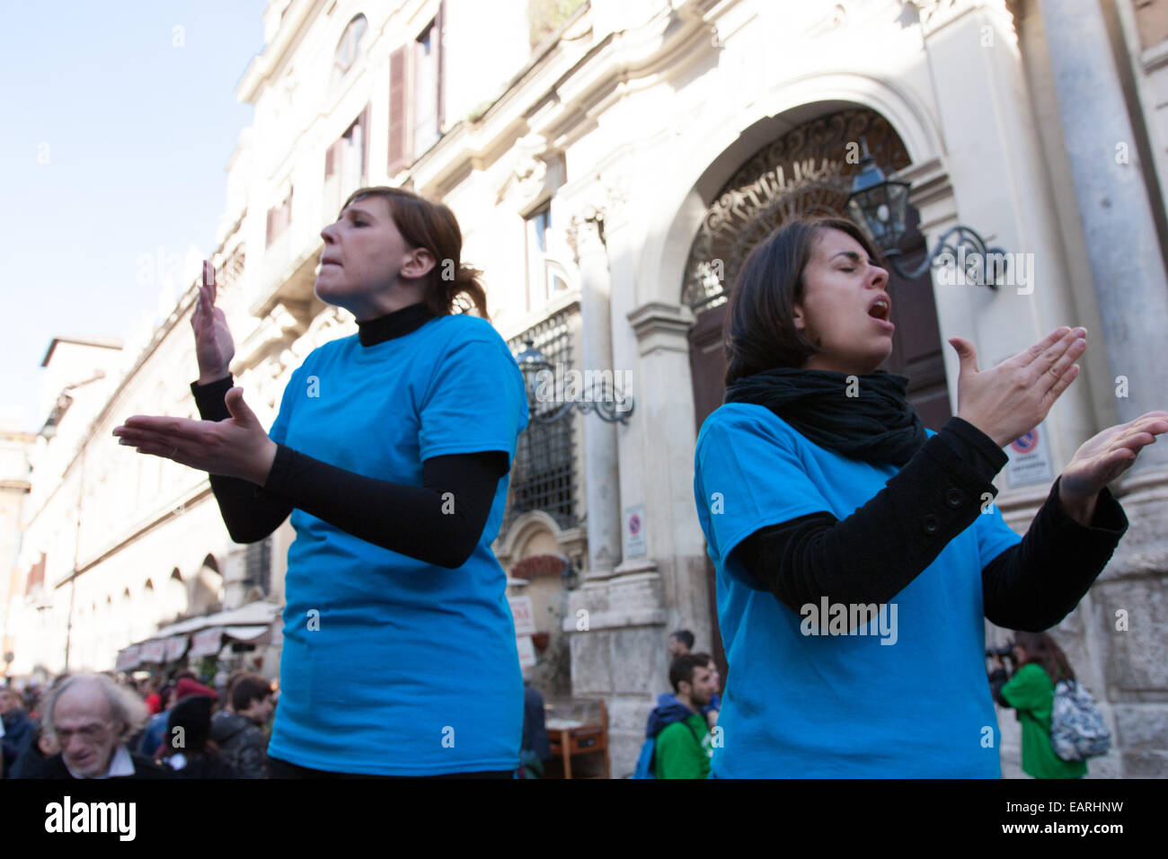 Rome, Italy. 20th Nov, 2014. About five thousand people demonstrated ...