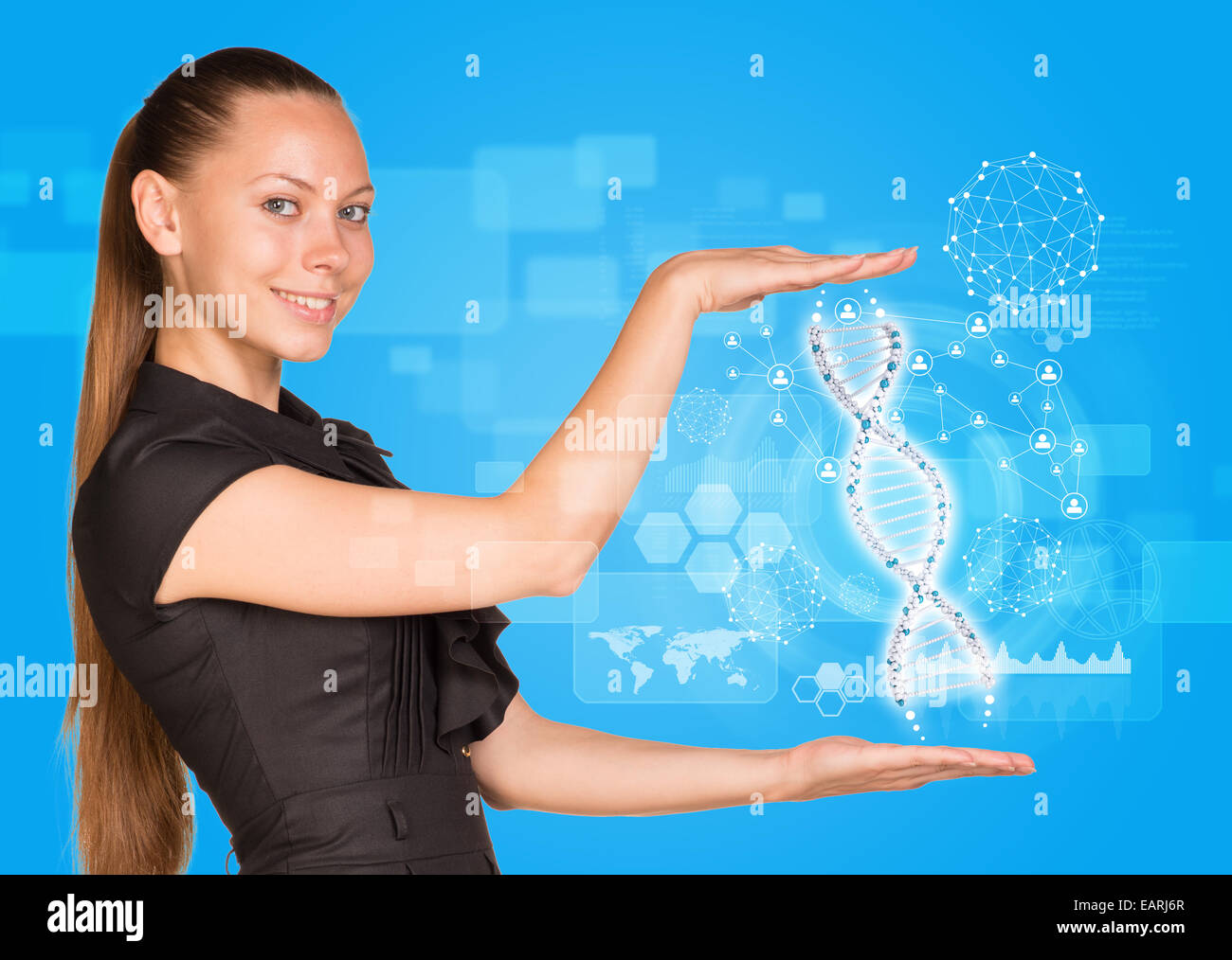 Hand holding dna model hi-res stock photography and images - Alamy