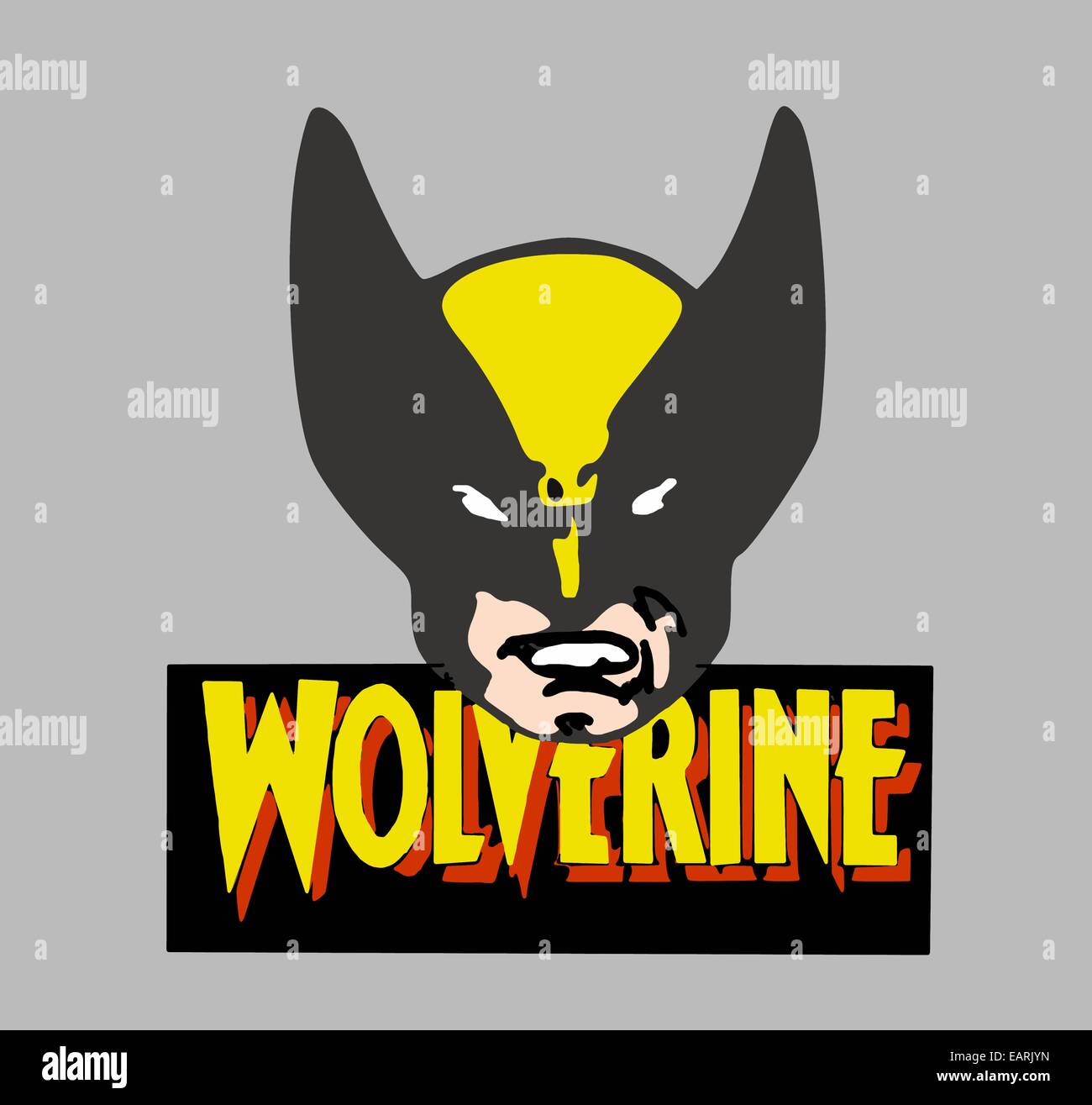Wolverine Cartoon Logo Wolverine Logo Etsy