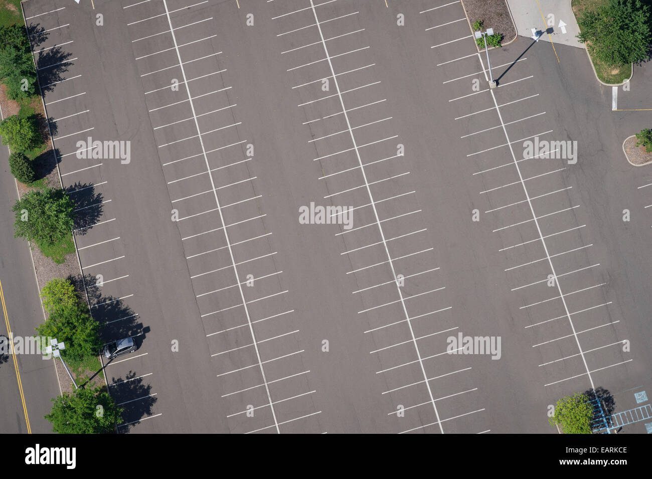 Aerial View Of Parking Lot Stock Photo - Alamy