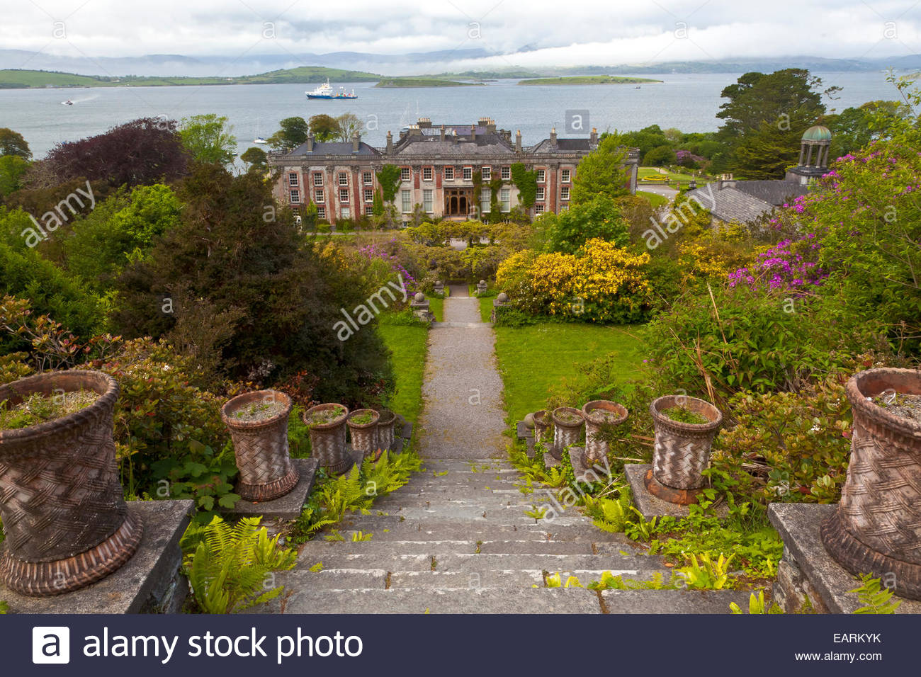 The Georgian House called Bantry House sits beside Bantry Bay Stock ...