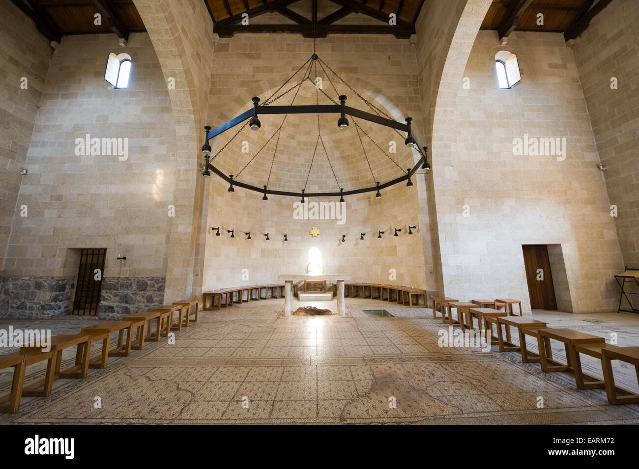Interior of the Church of the Multiplication of the Loaves and Fish ...