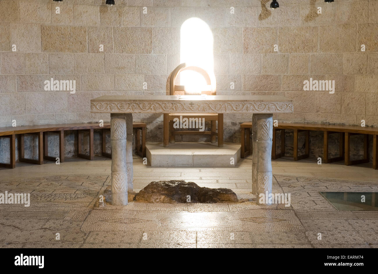 Interior of the Church of the Multiplication of the Loaves and Fish ...