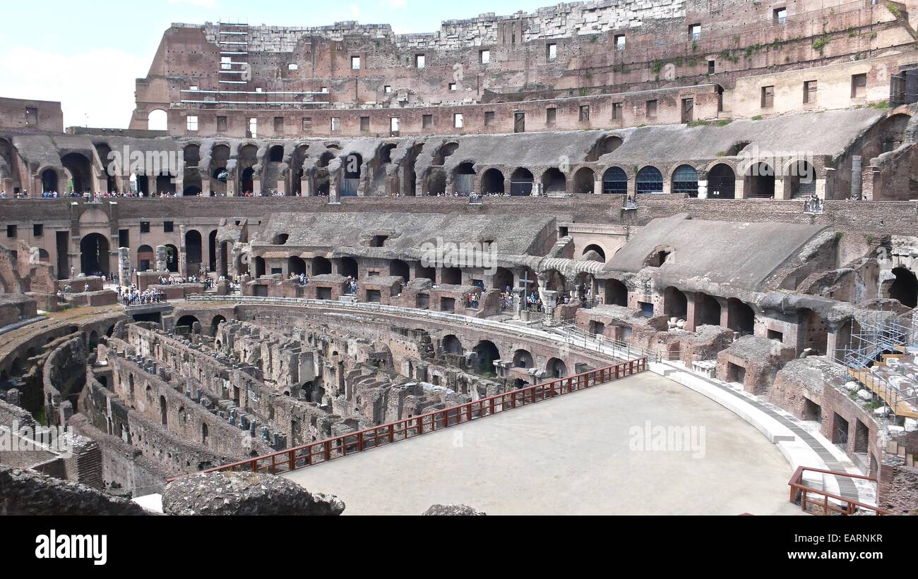 The Colosseum, once seating over 80,000, is now viewed by tourists ...