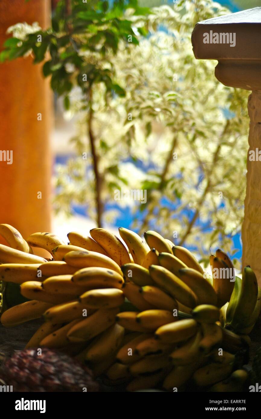A close view of bananas in a traditional house Stock Photo - Alamy