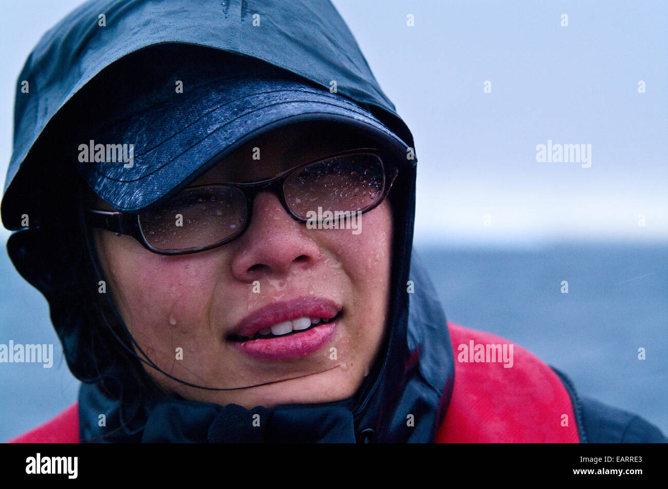 A tourist doused in icy rain suffering from severe cold in Antarctica ...