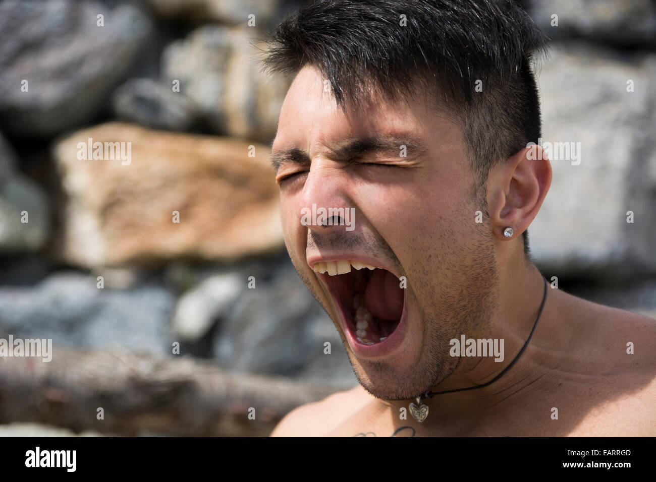 Yawning Man High Resolution Stock Photography and Images - Alamy