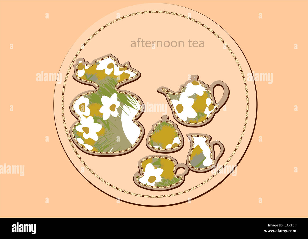 Afternoon tea vector Cut Out Stock Images & Pictures - Alamy