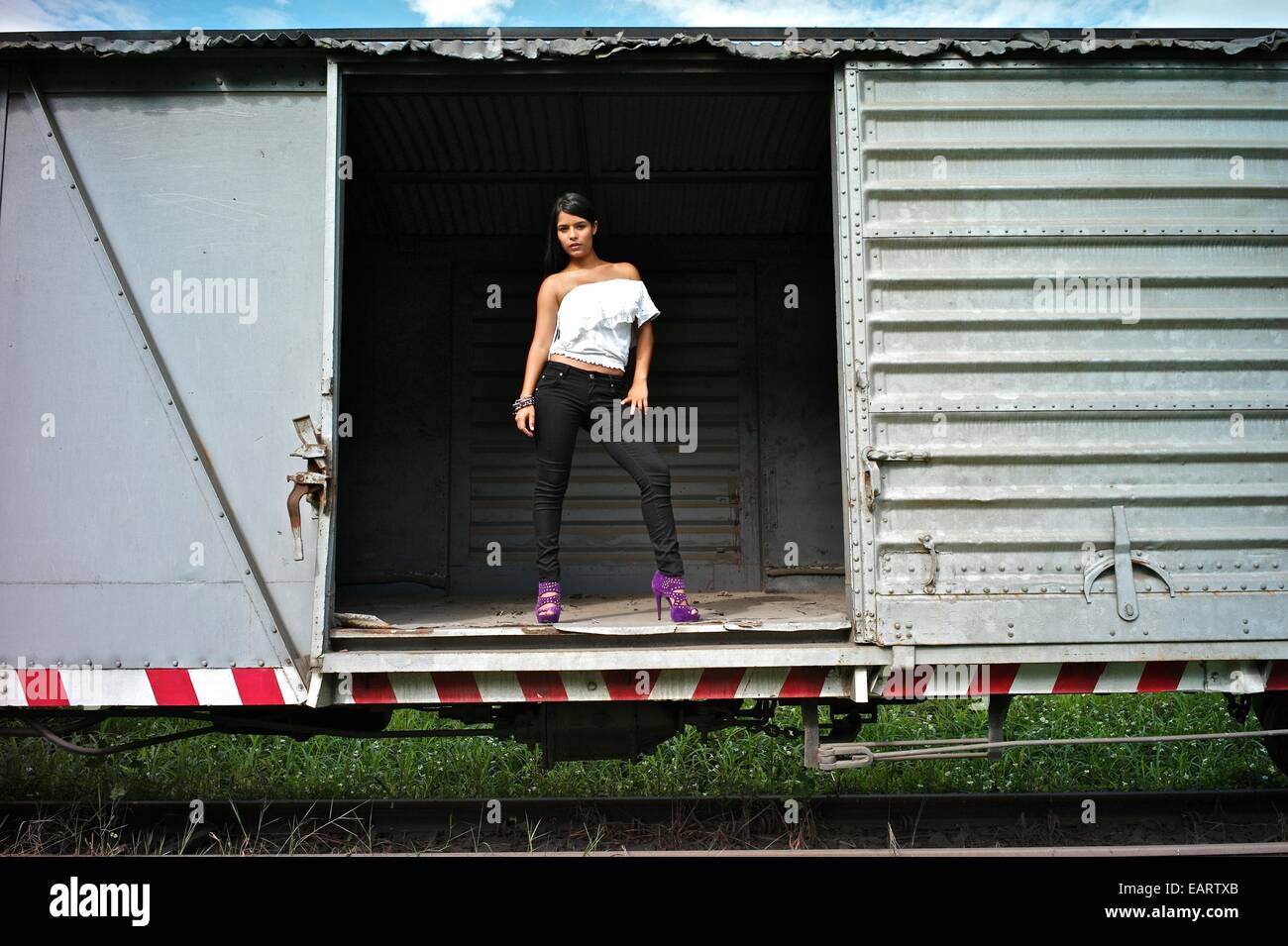 Model Released Photograph Of A Colombian Woman In Her Twenties Stock