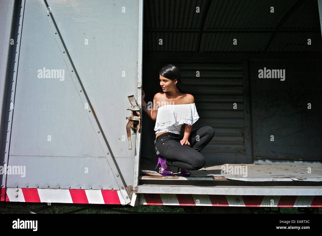 Model Released Photograph Of A Colombian Woman In Her Twenties Stock