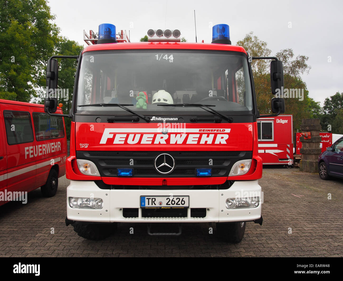 The Mercedes fire truck, manufactured by Schlingmann and used by the ...