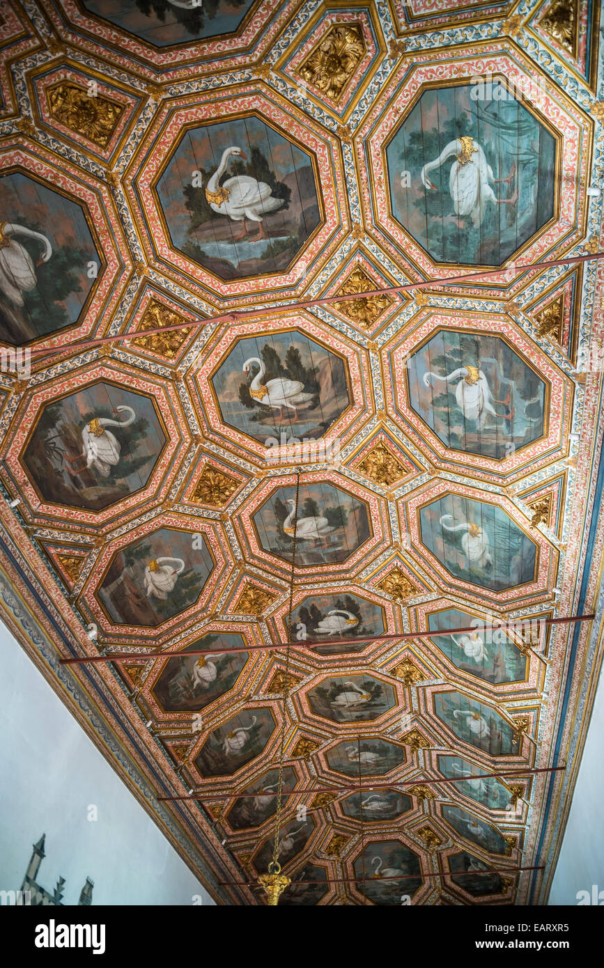 National Palace, Interior, Swan Hall, Grand Hall, Ceiling decoration ...