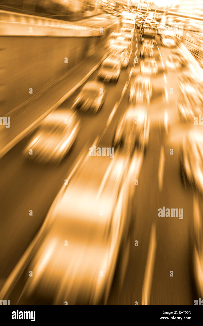 fast cars on highway (blurred Stock Photo - Alamy
