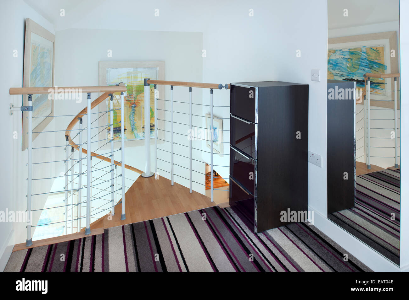 Spiral staircase and landing hi-res stock photography and images - Alamy