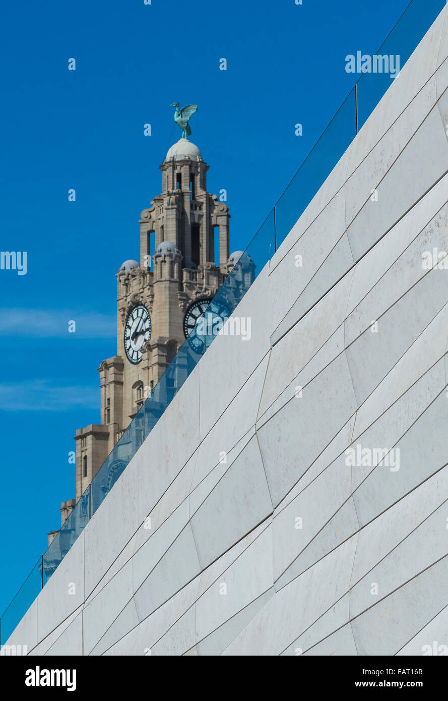 Great Britain - Liverpool - Clocktower of the Royal Liver Building ...