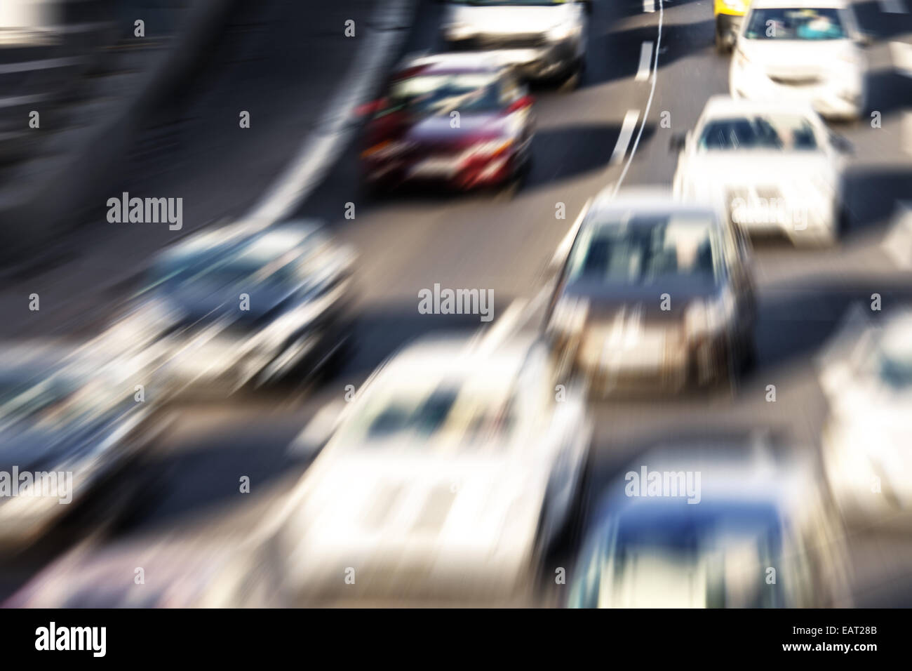 cars on a highway (very blurred Stock Photo - Alamy