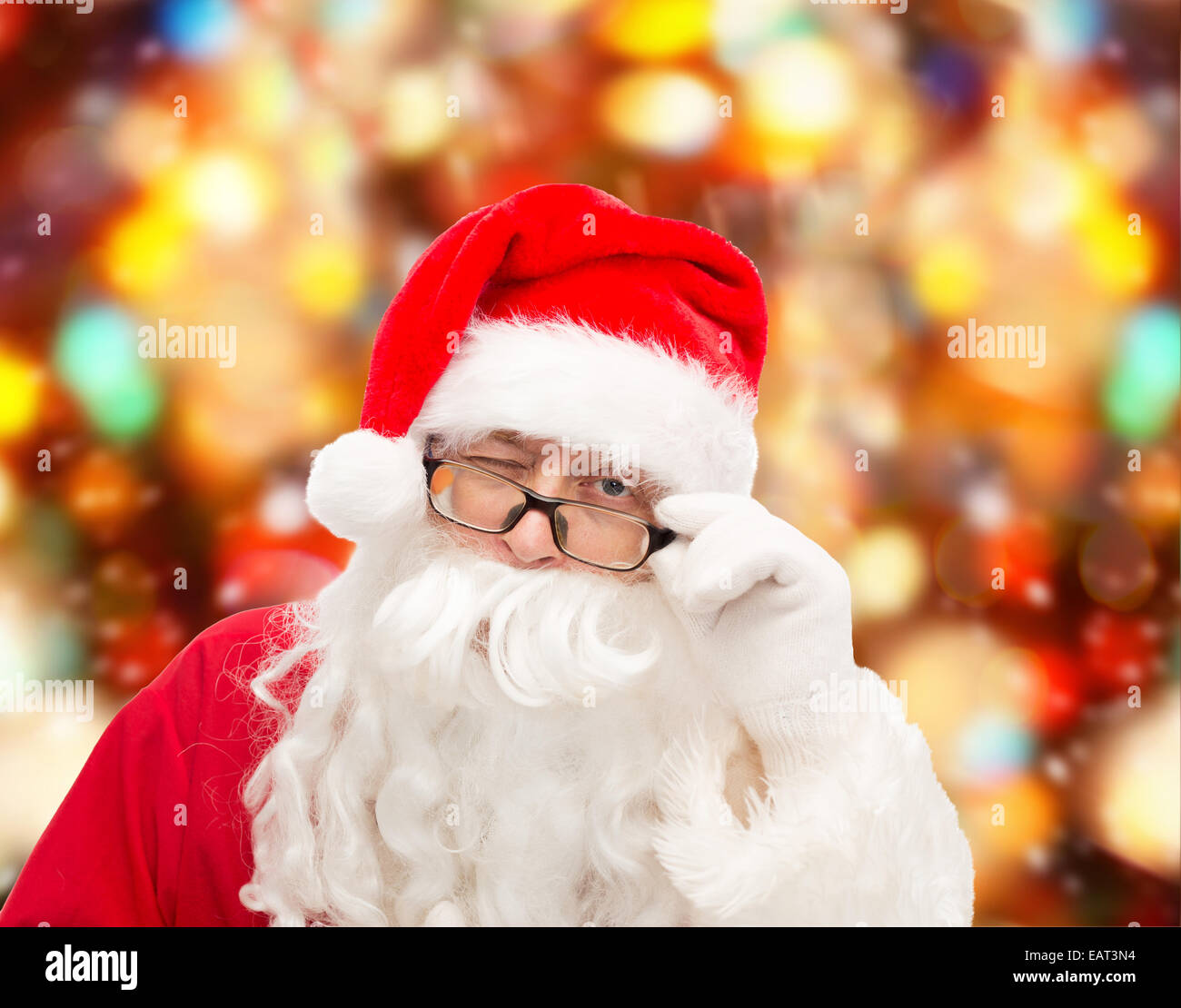 close up of santa claus winking Stock Photo - Alamy