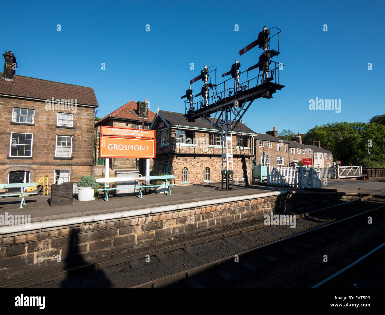 at Grosmont station on the North Yorkshire Moors Railway,near Whitby ...