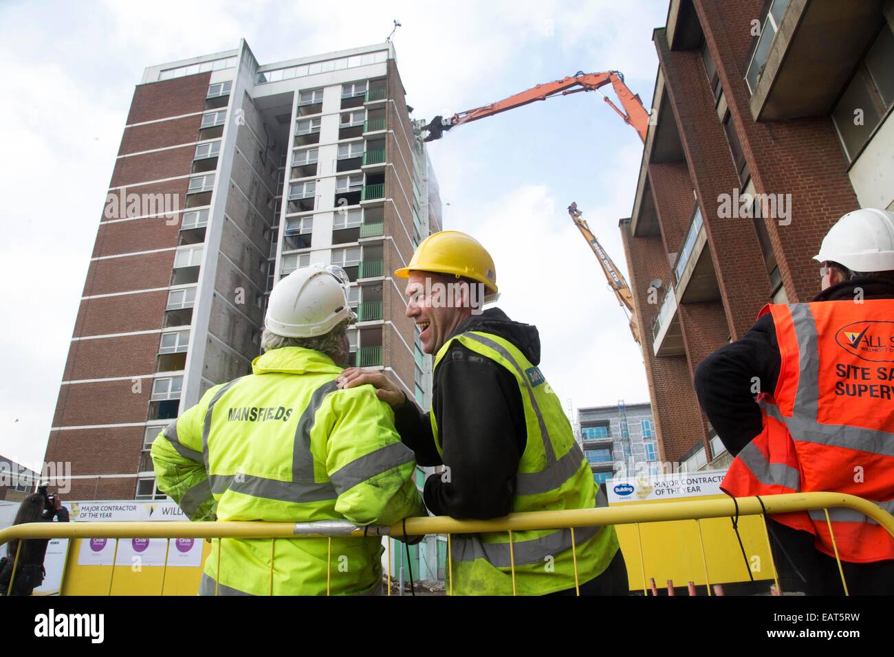 Demolition of last of famous East London tower blocks as used in Made ...