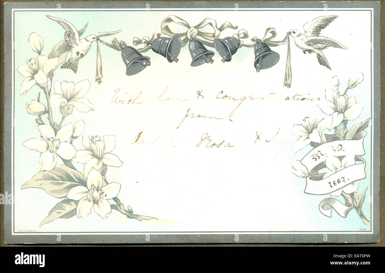 Silver Wedding greeting card Stock Photo - Alamy