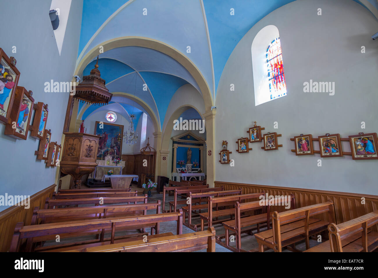 Church in Corbel village in the Parc Naturel de la Chartreuse, Corbel ...