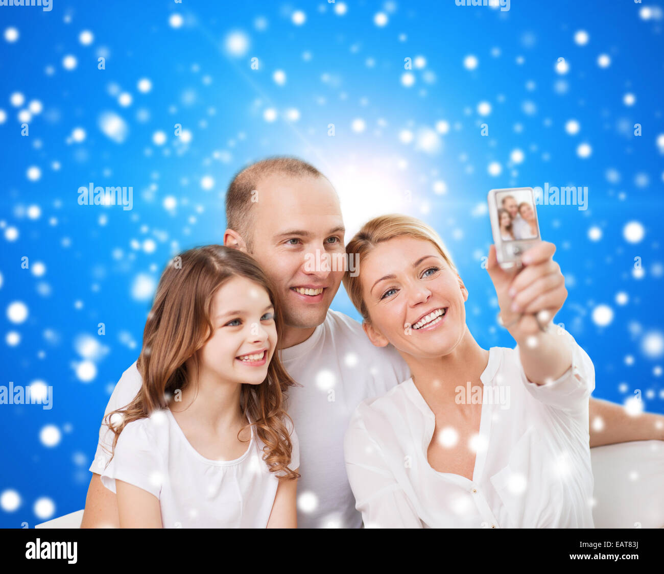 happy family with camera at home Stock Photo - Alamy