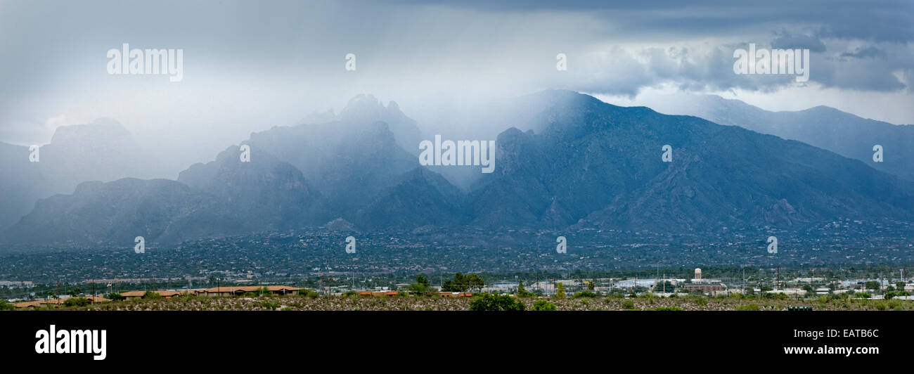Seasonal Monsoons Over the Catalina Mountains, Tucson, Arizona Stock ...