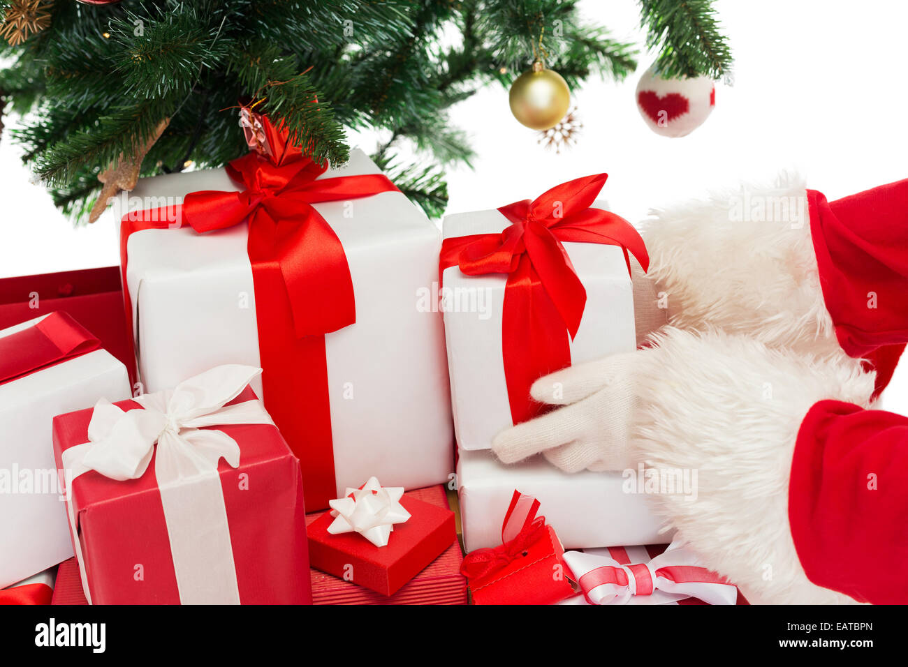 close up of santa claus with presents Stock Photo - Alamy