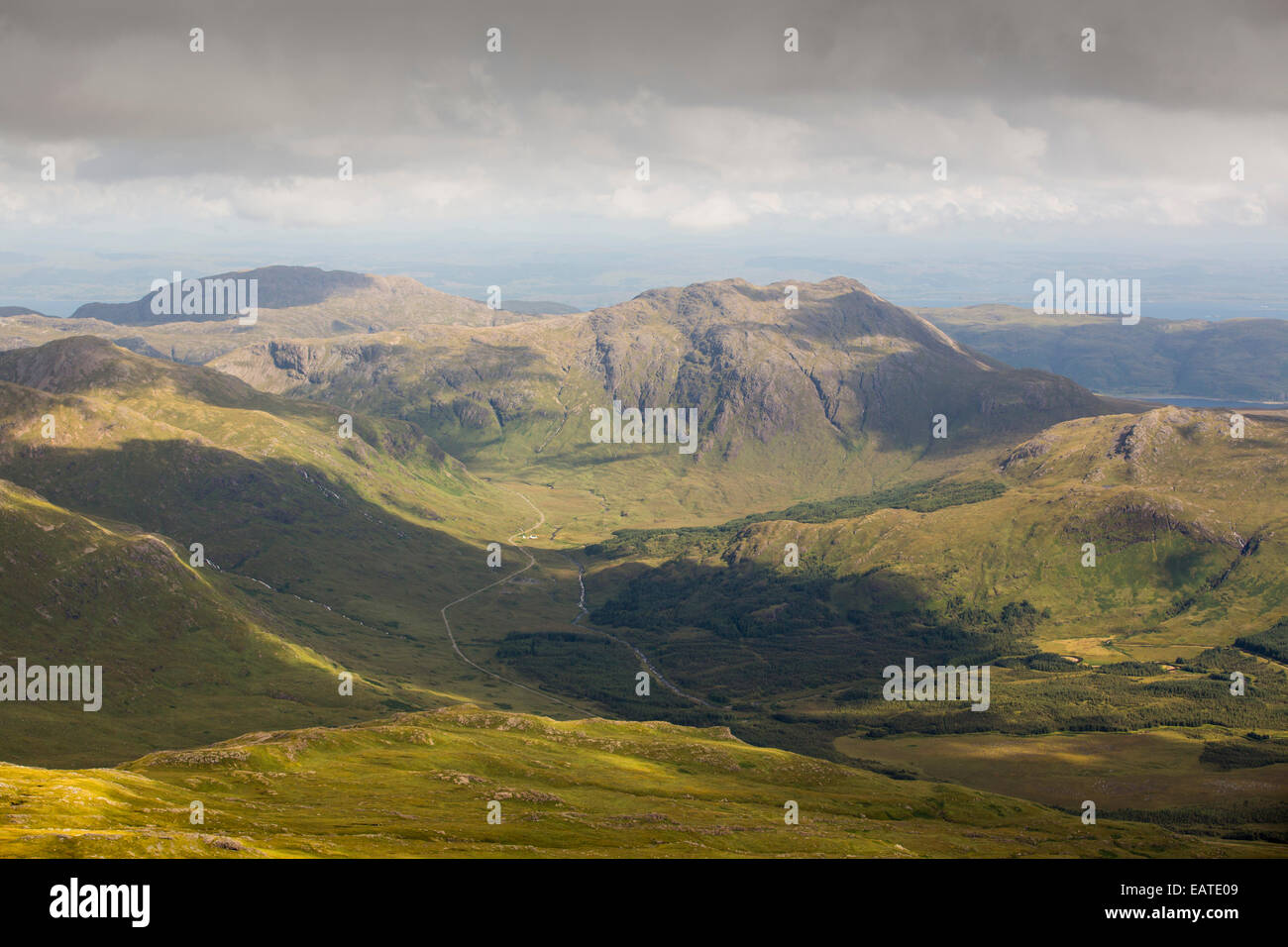 Looking towards peaks on the Ross of Mull from the summit of Ben More ...