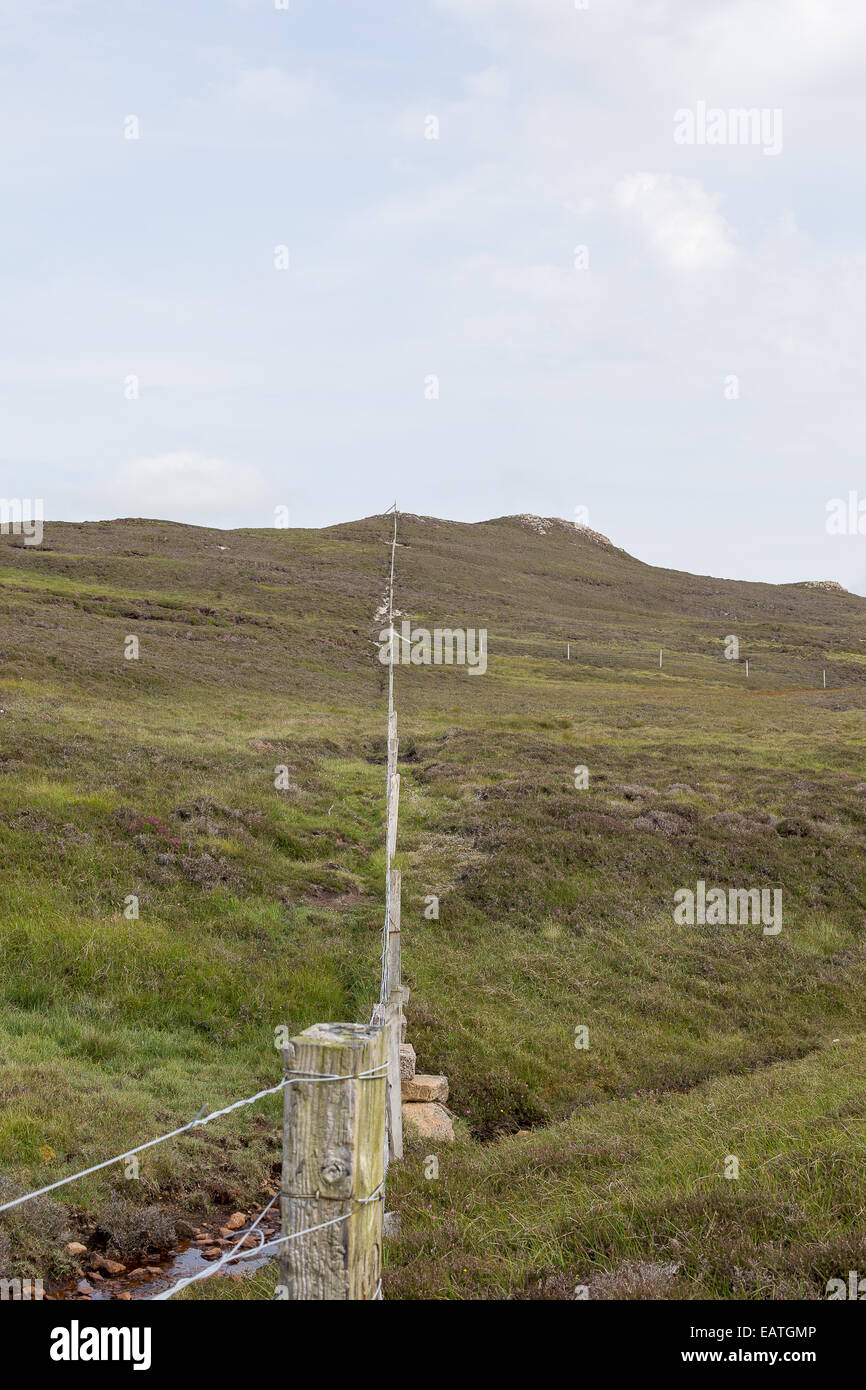 Shetland, scotland landscape fencing Stock Photo - Alamy