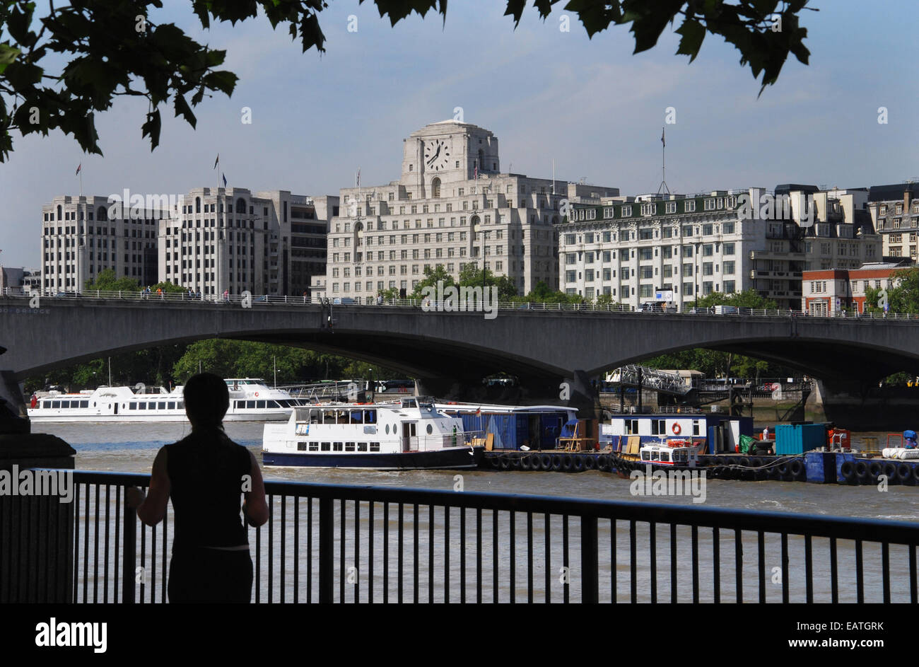 Waterloo Bridge and Victoria Embankment, London UK Stock Photo - Alamy