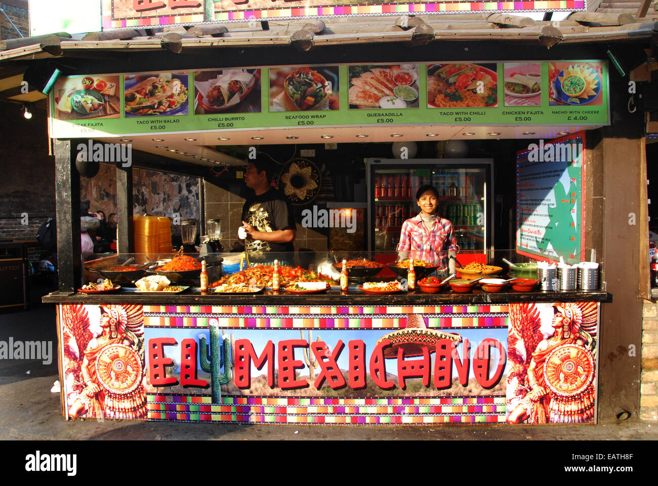 foodstall at Camden market, London United Kingdom Stock Photo - Alamy