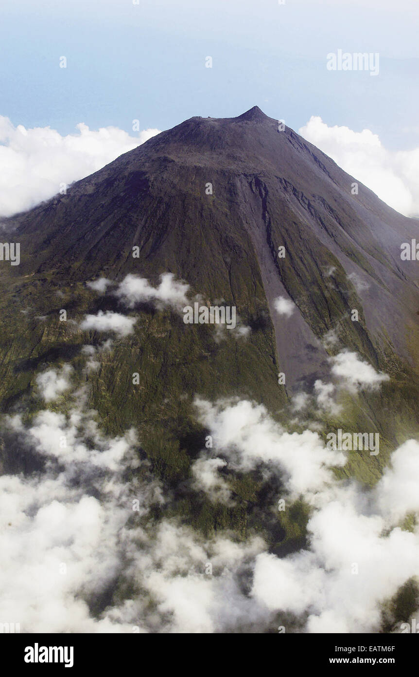 Aerial view of Pico Volcano, on Pico Island Stock Photo - Alamy