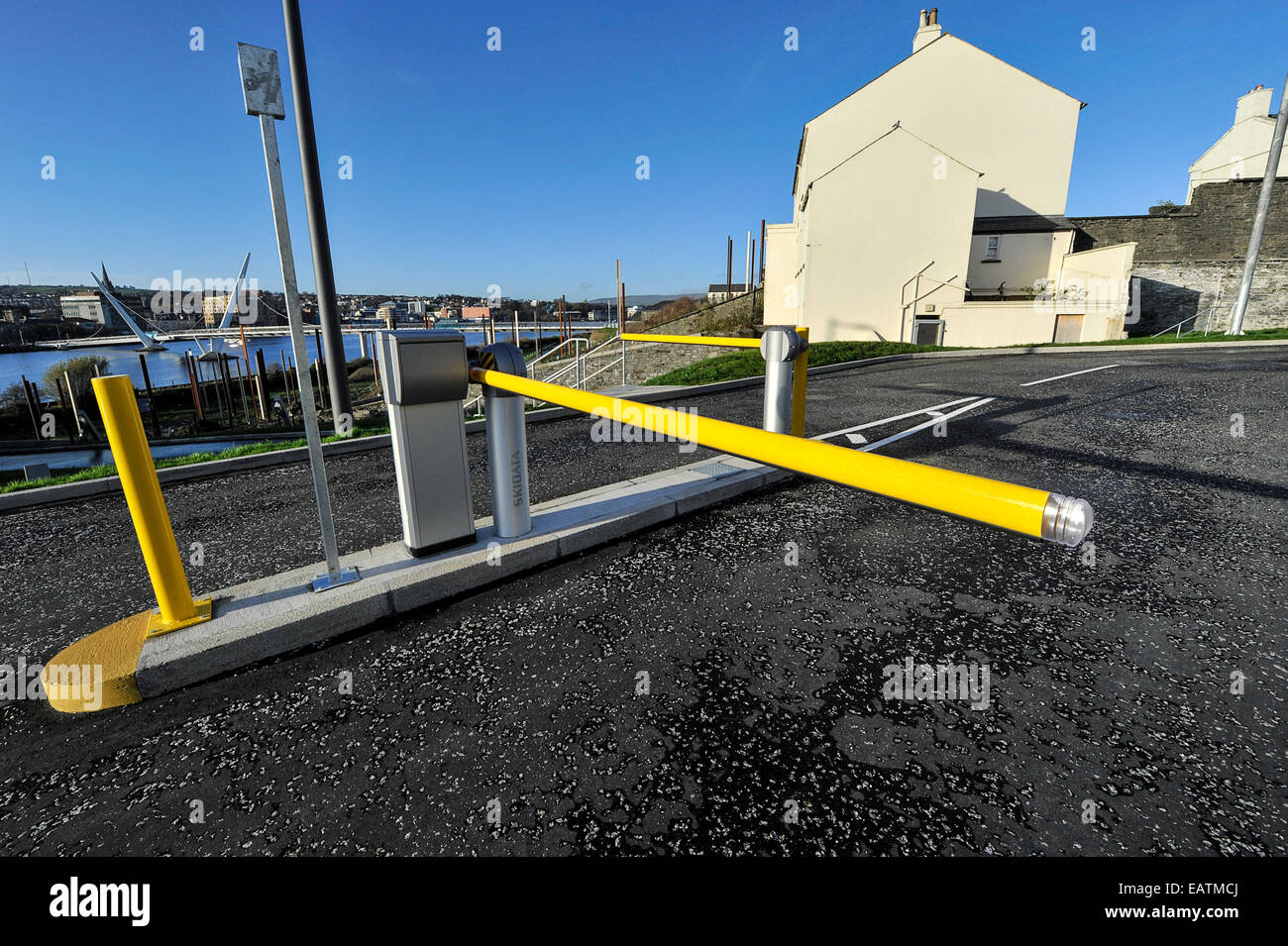 Stock Photo - Car park entry, exit barrier. ©George Sweeney/Alamy Stock ...