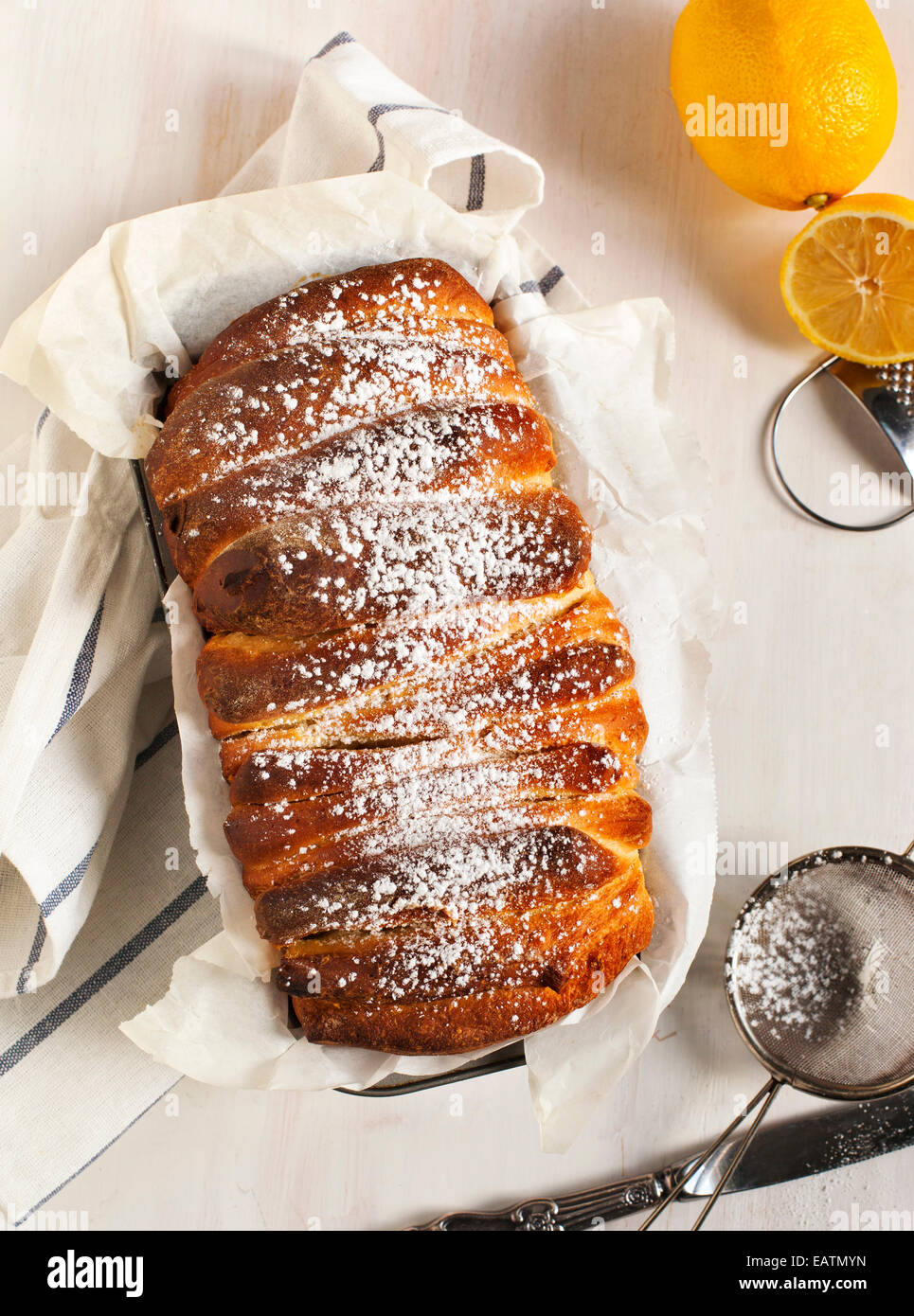 Sweet lemon bread Stock Photo - Alamy
