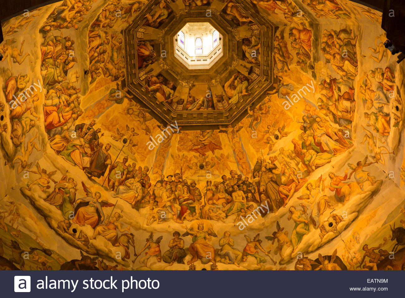 Ceiling detail of the Duomo, the Basilica of Saint Mary of the Flower ...